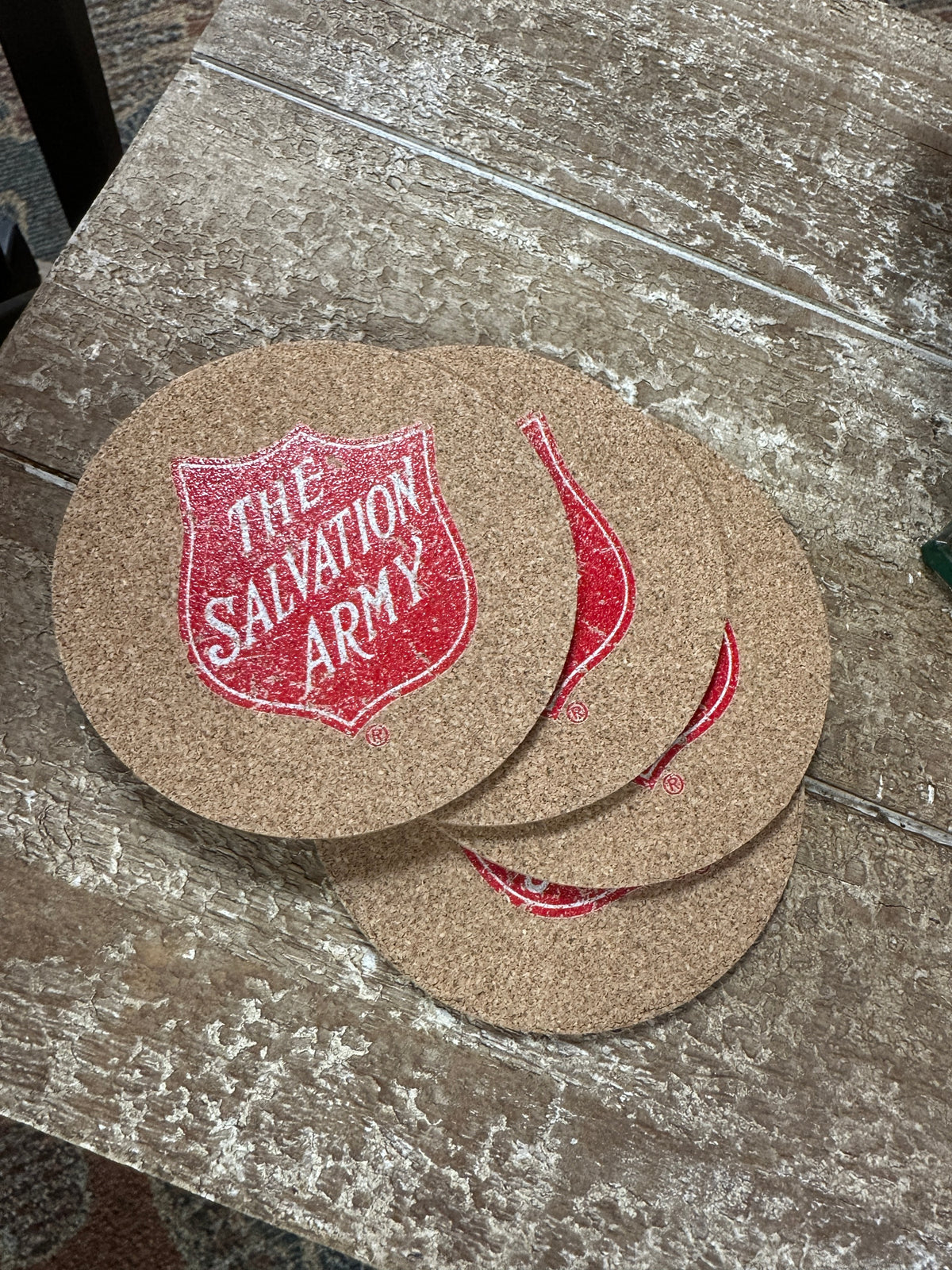 Distressed Shield Coaster (4 pack) | USE Trade
